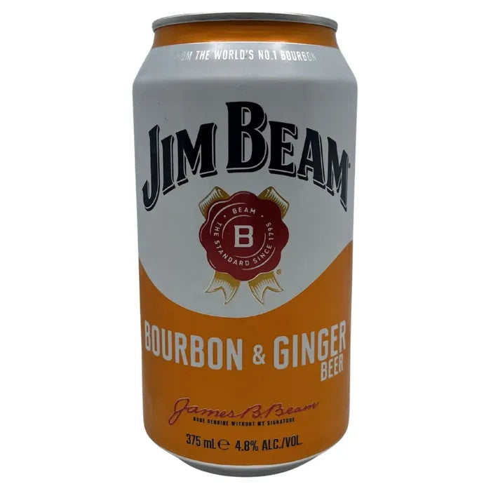 Jim Beam White Ginger Beer Can 375ml x24 — Barrel House Distribution
