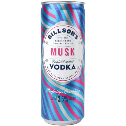 Billsons Vodka & Musk Can 355ml x24 — Barrel House Distribution
