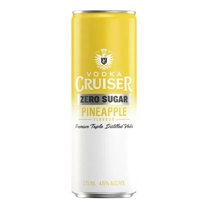 Cruiser Zero Sugar Pineapple Can 275ml x24 — Barrel House Distribution