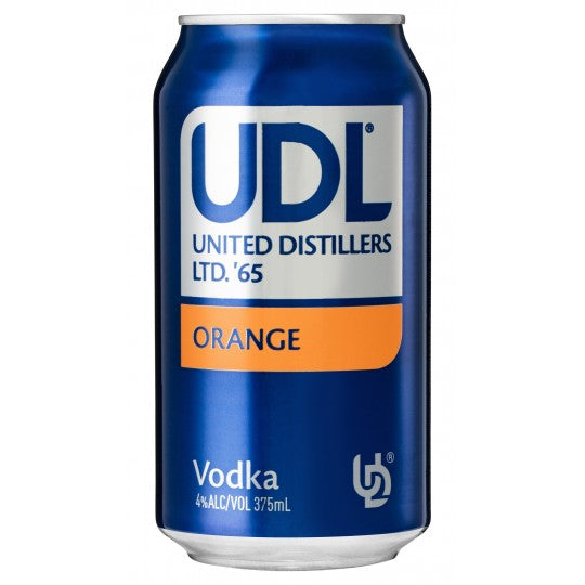 UDL Vodka Orange Can 24 x 375mL — Barrel House Distribution