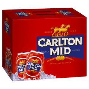 Carlton Mid Cans 375ml 30 Block — Barrel House Distribution